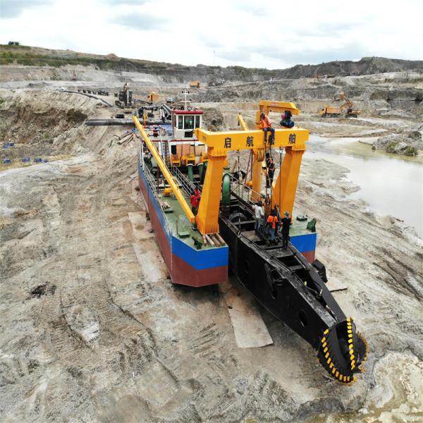 Quality Diesel Engine Sand Cutter Suction Dredger for River Mud Dredging Depth 0.5 Meter for sale