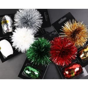 Quality 100% Polyester Curly Star Bow Gift Wrap Ribbon Set 0.5cm For Birthday Decoration for sale
