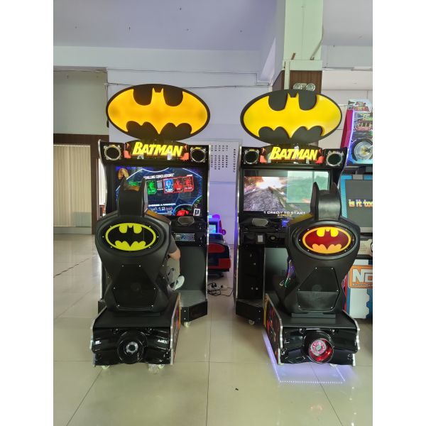 Quality Amusement Park Coin Operated Bat man Video Car Racing Game Machine for sale