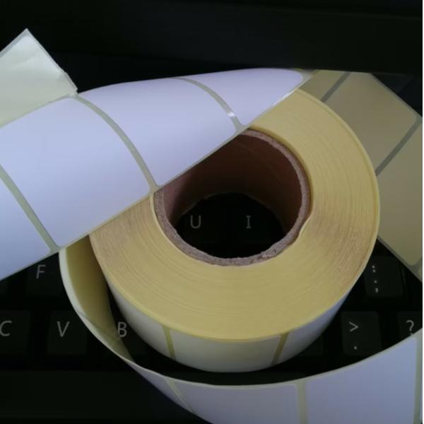 Quality HM1133H Semi Glossy Adhesive Label Material with Hotmelt Glue Yellow Glassine for sale
