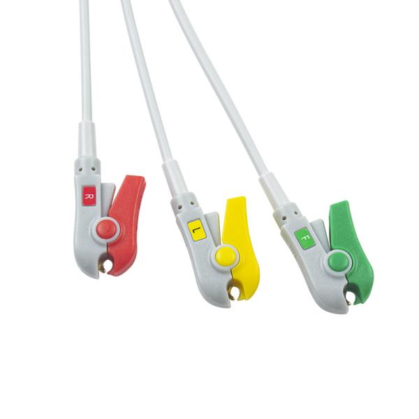 Quality For Biolight Q3 ECG Cable For Biolight Q5 A Q S Series 3 Lead IEC Grabber In for sale