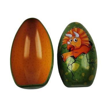 Quality Easter Metal Egg Shaped Tin Container for Customized Packaging for sale