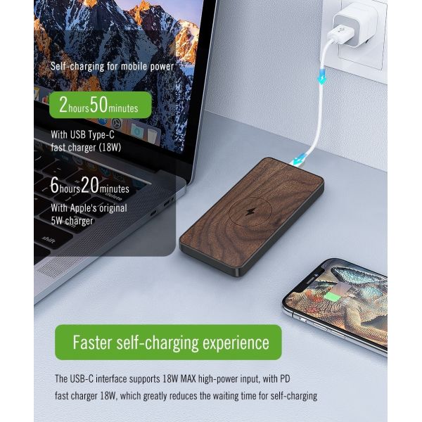 Quality Fast Wireless Charging Power Bank 10000ml 5W Maximum Output Power For End Users for sale