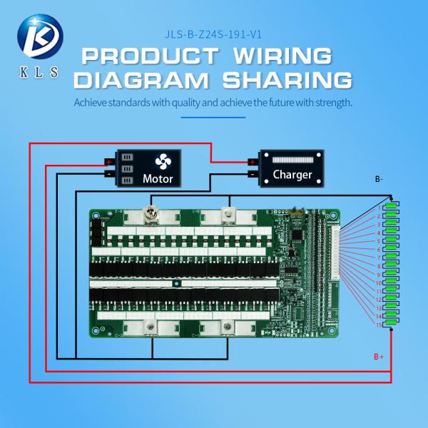 Quality KLS Lithium Ion LiFePO4 Battery BMS: 36V 100A, 9S - 12S for sale