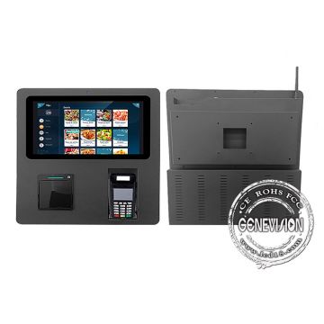 Quality Black Wall Mount Self Service Touch Screen Kiosk 15.6'' With POS Holder And for sale