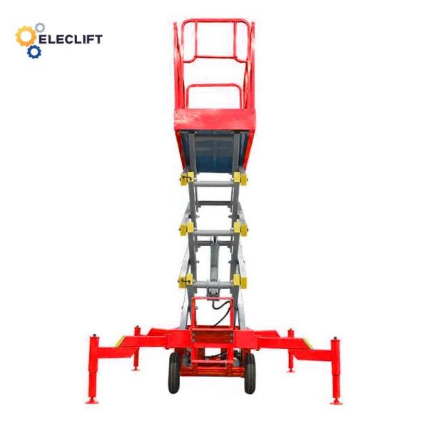 Quality Aluminum Steel Electric Mobile Scissor Lift With Outriggers for sale