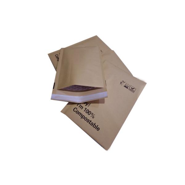 Quality Kraft Bubble PBAT Biodegradable and Compostable Bags With Self Sealing for sale