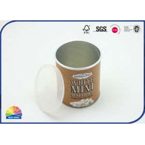 Quality Rolled Edge Packaging Composite Paper Tube Metal Tin Cylinder With Insert for sale