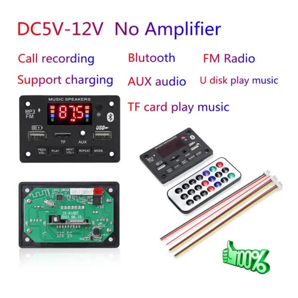 Quality 6V-12V MP3 Decoding Board Bluetooth Audio Module Wireless Car USB Receiver for sale