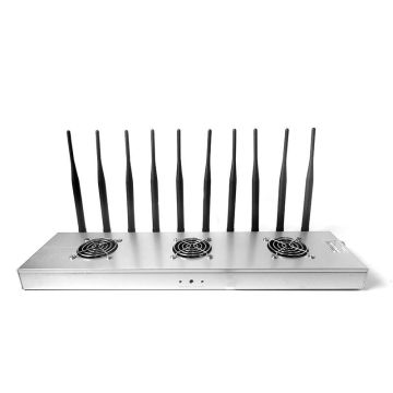 Quality 5G Cell Phone 10m 20W 10 Channel Desktop Signal Jammer for sale