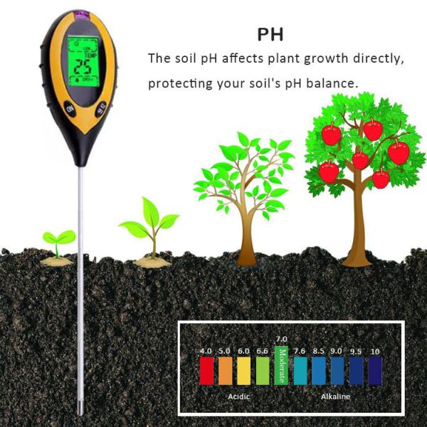 Quality Soil Light Test Range 0-2000 PH Meter Moisture Tester for Potted Plants Gardens for sale