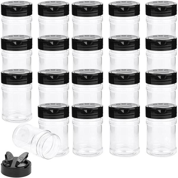 Quality Cylinder 280ml Clear Plastic Pet Spice Jar Customized Color for sale