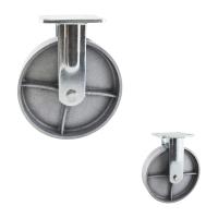 China 200mm Diameter 300kg Load Capacity Cast Iron Metal Trolley Wheels factory
