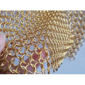 Quality 3.8mm To 30mm Metal Ring Mesh Pvd Finished Chainmail Weave Type For Curtain for sale