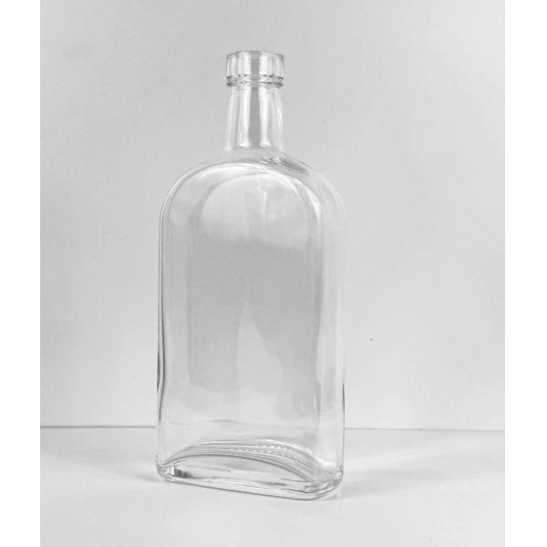 Quality Partial Blue Coating Tequila Glass Bottle Solid Glass Stopper 750ml Tequila for sale