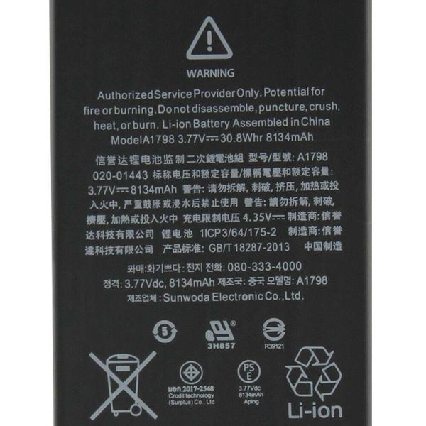 Quality A1798 Apple Ipad Battery Internal Ipad Pro 10.5 Battery Replacement 8134mAh for sale