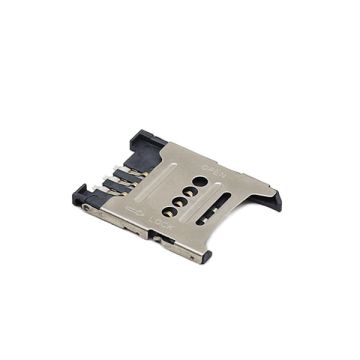 Quality H1.5mm 1.8mm Micro Sim Holder SMT Flip Type 6P Micro Sim Socket for sale