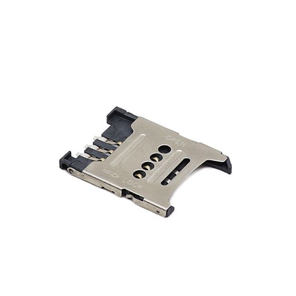 Quality 6 Pin Flip Type Sim Card Connector LCP Plastic Durability Long for sale