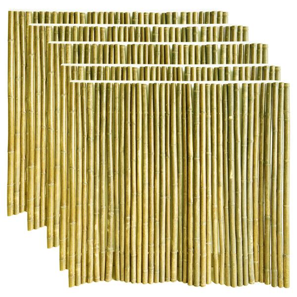 Quality Natural Coloured Bamboo Screening 240cm Garden Bamboo Rolled Fence for sale