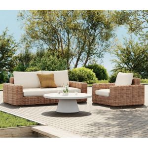 Quality White and Brown Aluminum Garden Seating / Patio Furniture Collections for for sale