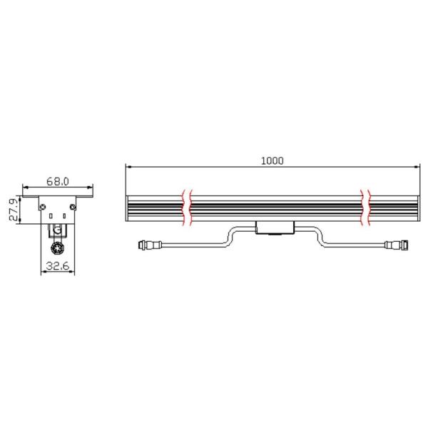 Quality Waterproof White Outdoor LED Linear Lighting DC24V For Bridges for sale