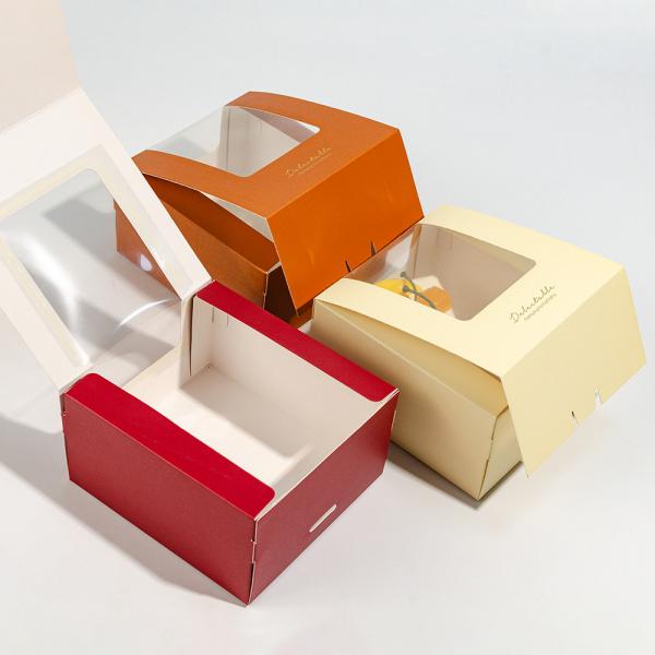 Quality Wholesale customization with logo transparent window cake and pastry packaging for sale