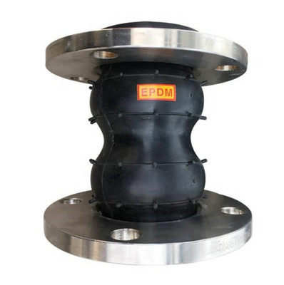 Quality Twin Sphere Rubber Double Ball Rubber Joint Dn65 Water Pipe Coupling Carbon Steel Din Galvanized Flange Compensator for sale