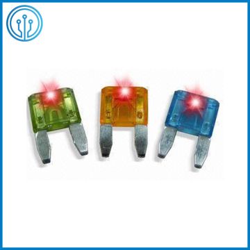 Quality ISO 8820 LED Indicator Multi Color PA66 Auto Blade Fuses Tan Mini 30 Amp Car for sale