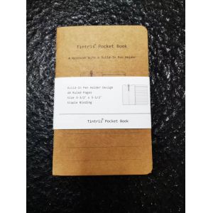Quality 100gsm A5 Custom Pocket Notepads Kraft Cover Saddle Stick With Woodsfree Paper for sale
