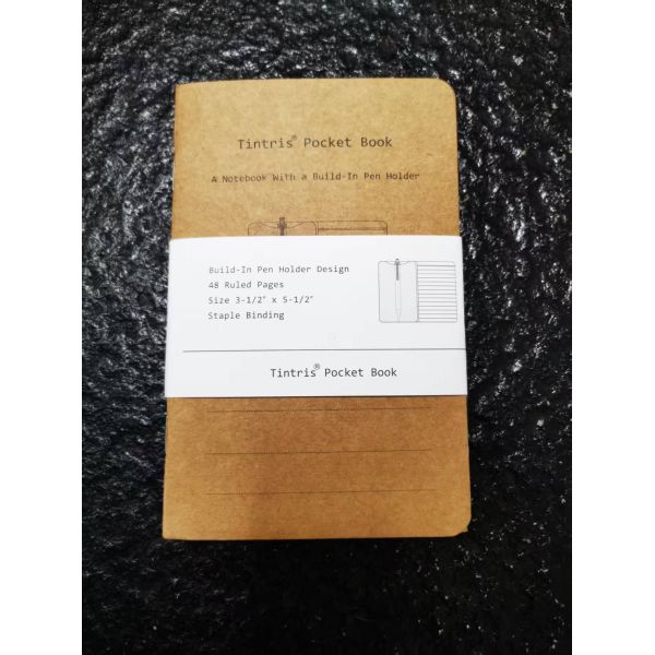Quality 100gsm A5 Custom Pocket Notepads Kraft Cover Saddle Stick With Woodsfree Paper for sale