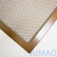 Quality Custom Mesh Screen Divider Architectural Woven Metal Mesh Champagne Gold for sale