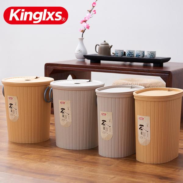 Quality Hotel Room Kitchen Office Tea Leaves Plastic Dustbin Bucket for sale