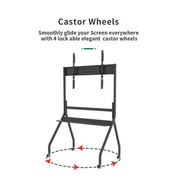 Quality Y900 49in - 75in Mobile TV Stand Trolley Home Display Mobile Trolley Fit For LED for sale