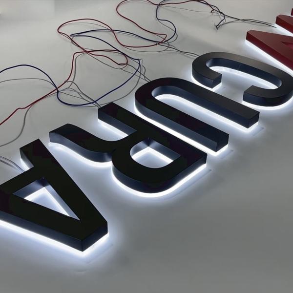 Quality Custom 3d metal lettering backlight LED logo lettering acrylic backlight logo for sale