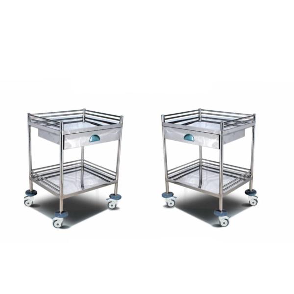 Quality Stainless steel medical trolley single-layer trolley hospital trolley for sale