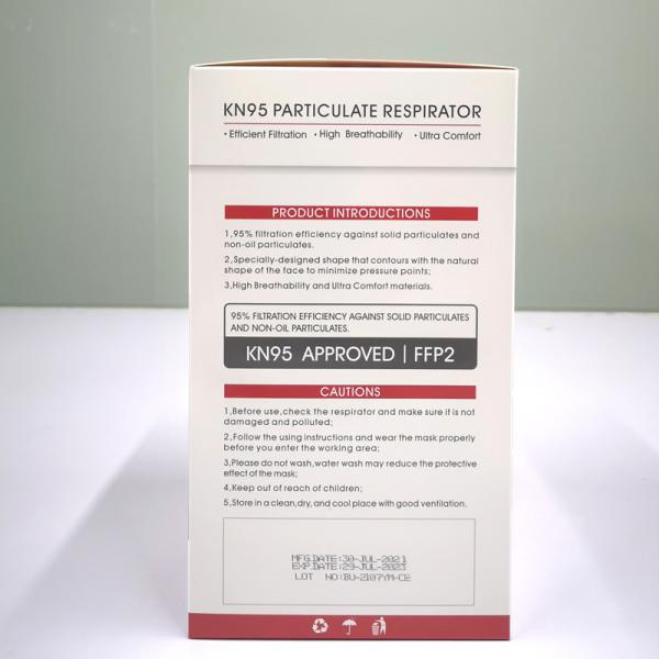 Quality EUA Authorized KN95 Face Mask 5 Layer GB2626 Protection Level Single Pack for sale