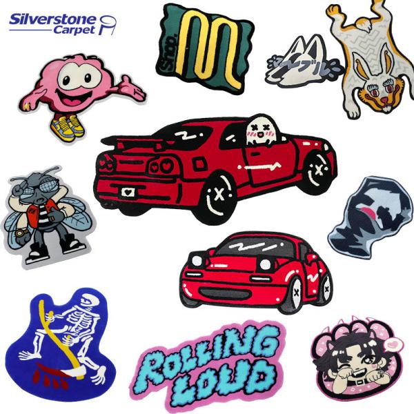 Quality 5.5lb Pile Weight Custom Logo Mats for Modern Living Room Carpets and Nylon Pile for sale