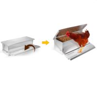 Quality CE outdoor Metal Iron L53cm Automatic Timer Chicken Feeder for sale