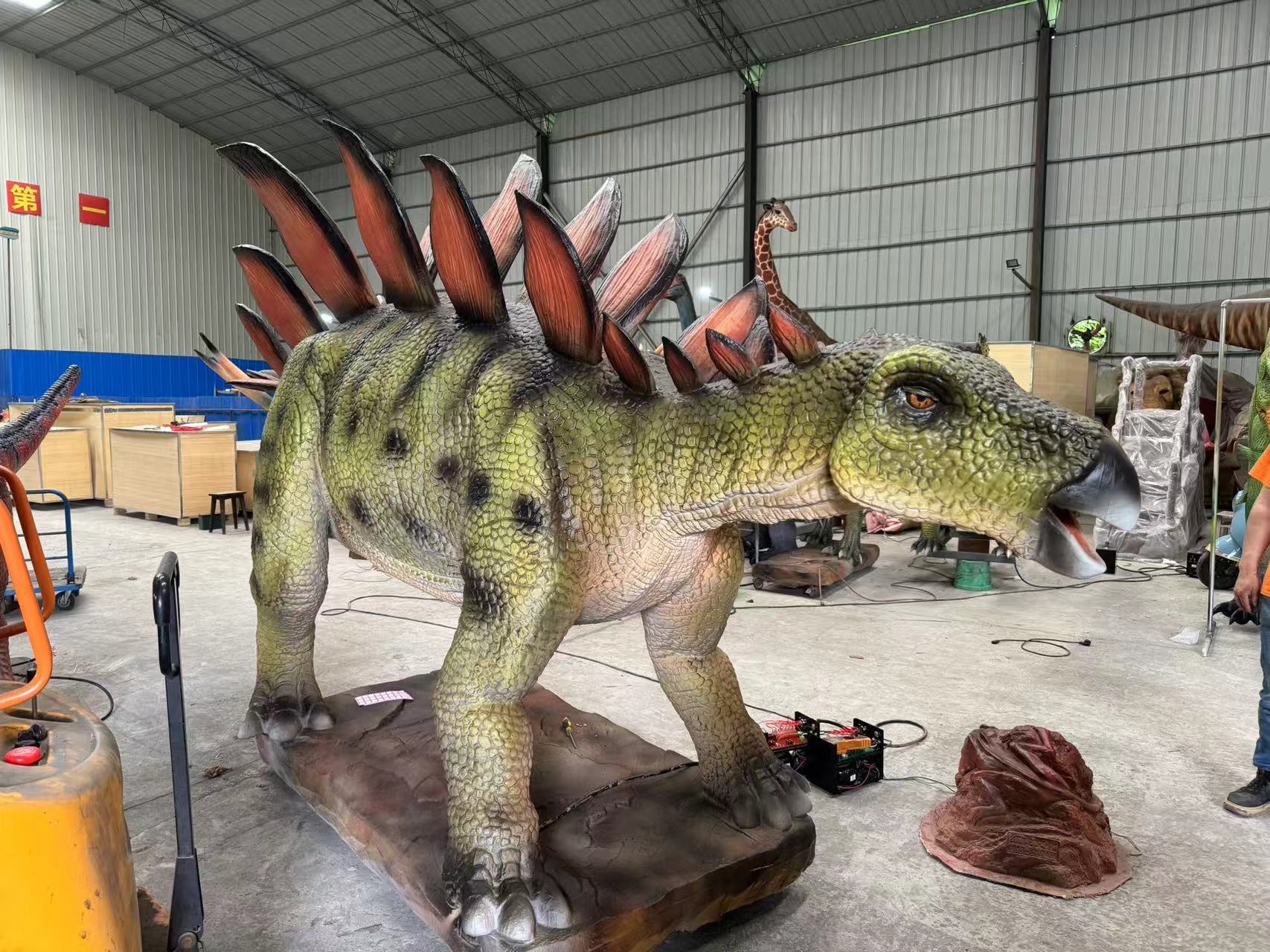 Quality Dino Park High-quality Professional Animatronic Dinosaur Stegosaurus 6m Model for sale