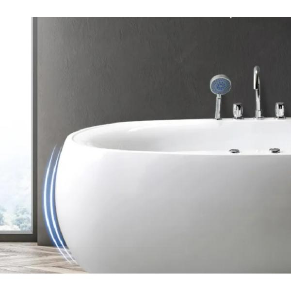 Quality Space Saving Oval Freestanding Tub Contemporary Soaking Tub Simple Design for sale