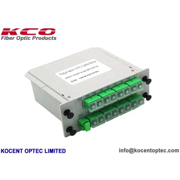 Quality High Reliability 1x16 Fiber Optic Splitter LGX Module for 19'' Patch Panel with 0.3m Length for sale