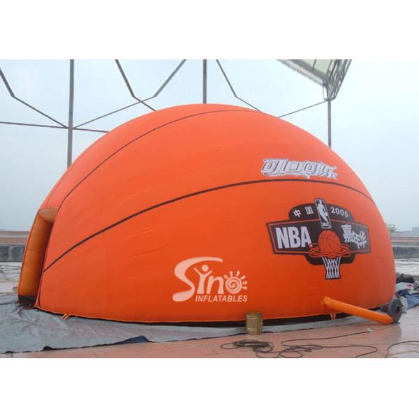Quality 8m dia. NBA spread activities hemisphere inflatable dome tent with custom logo for sale