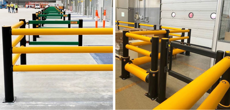 Flexible Pedestrian Barrier  Anti-Collision Guardrails Warehouse Safety Barrier Traffic Guardrails