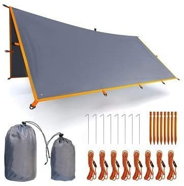 Quality UPF50+ Waterproof Fly Tarp Shelter 9.8X9.8ft for sale