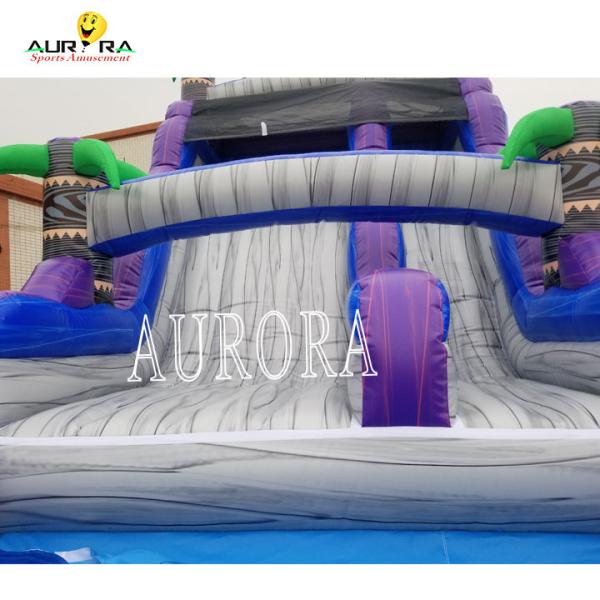 Quality Purple Giant Inflatable Water Slide Waterproof For Summer Fun for sale