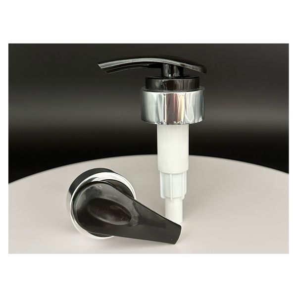 Quality Fast Delivery Non Spill Black Silver Lotion Pump for Luxury Cosmetic Packaging Body Cream for sale