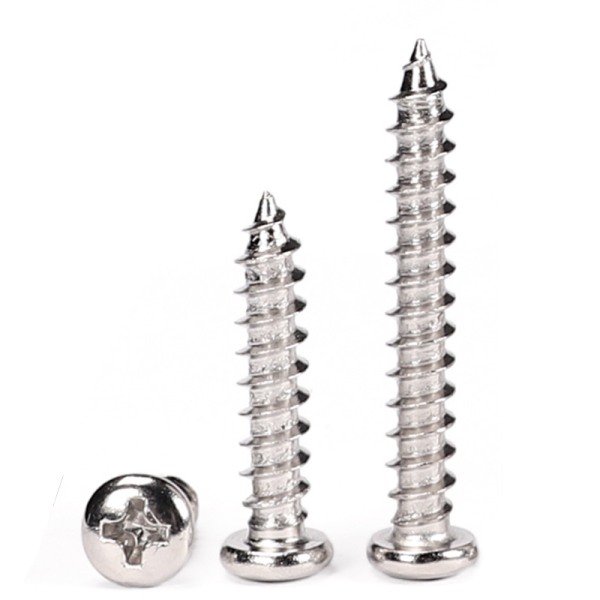 Quality Wholesale of PA nickel-plated cross round head self-tapping screws, pan head self-tapping screws, precision screws for toys, complete range of m3, m4, m5 screws for sale