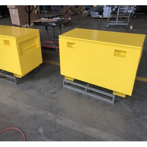 Quality White Metal Steel Job Site Cabinet Tool Box with Hasp Lock System and Handles for sale