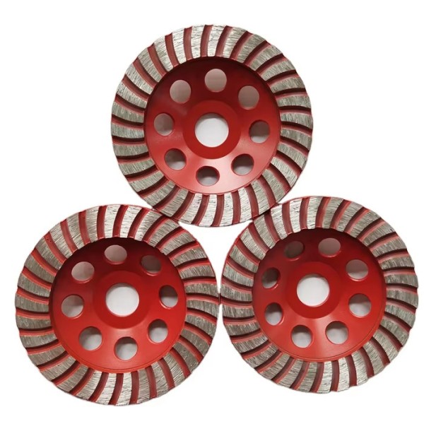 Quality Out Diameter 125mm Turbo Cup Diamond Grinding Wheels Grit # 60/80 For Stone Or Concrete for sale