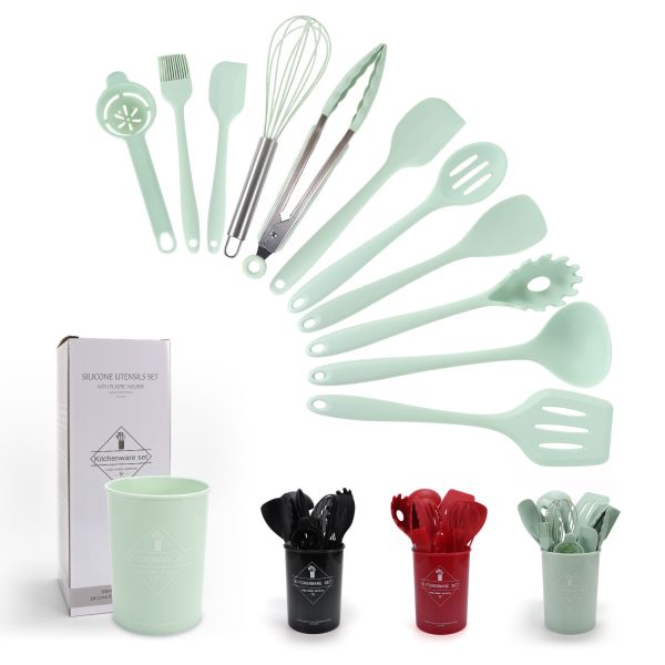 Quality 12pcs Kitchen Appliances Cooking Set with Non-stick and Durable Silicone Utensils for sale